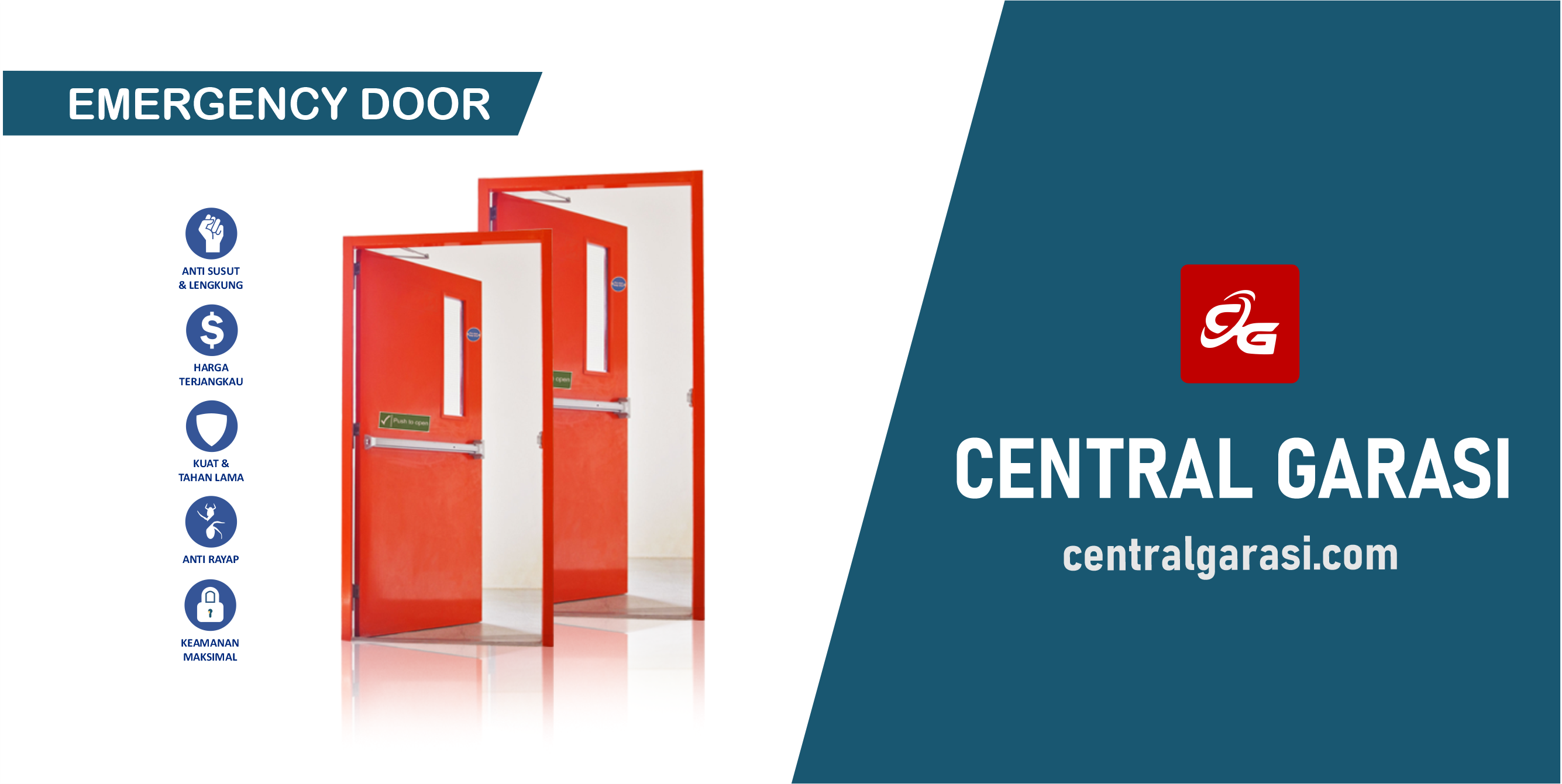 Emergency Door | Produsen Pintu Tahan Api - Central Garasi